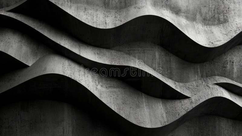 Textured Concrete Surface Presents Flowing Wave Patterns, Creating an ...