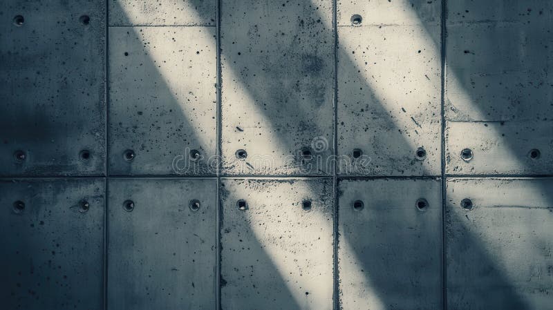 Textured Concrete Wall with Shadows Creating a Dramatic Visual Effect ...