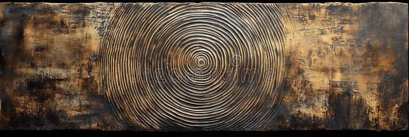 Textured Copper Background with a Concentric Circular Groove Pattern ...