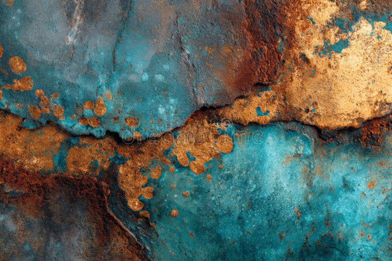 Copper Turquoise Rust Patina Stock Image - Image of corrosion, proofing ...