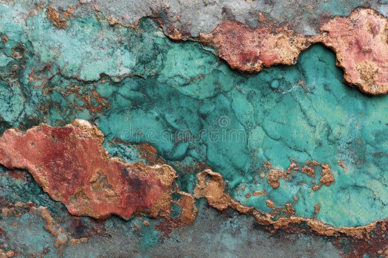 Copper Turquoise Rust Patina Stock Image - Image of corrosion, proofing ...