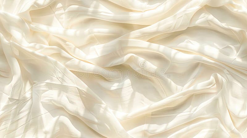 A Textured, Cream-colored Sheer Fabric is Shown, with a Geometric ...