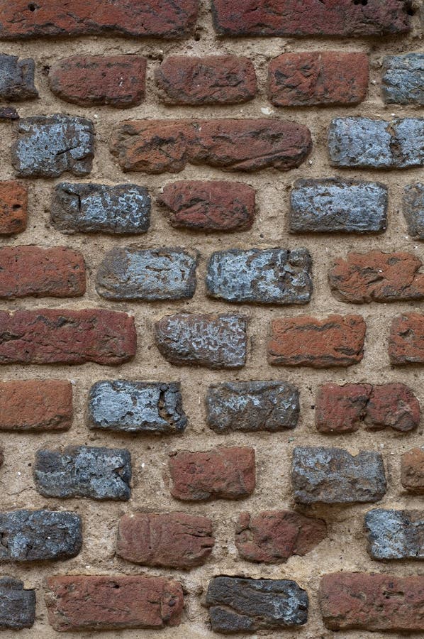 Textured Cross on the Old Brick Wall Stock Photo - Image of mortar ...