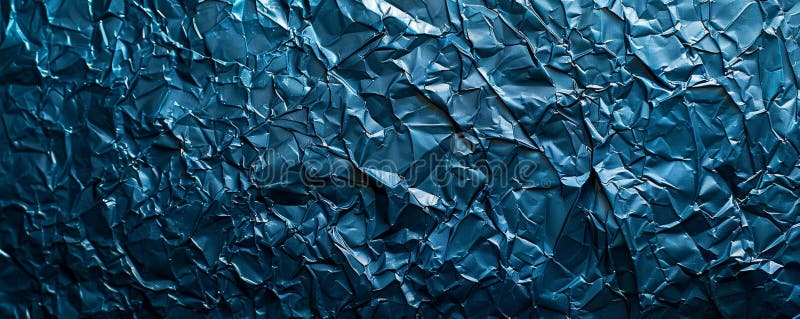 Textured Crumpled Blue Foil Background Stock Image - Image of colorful ...