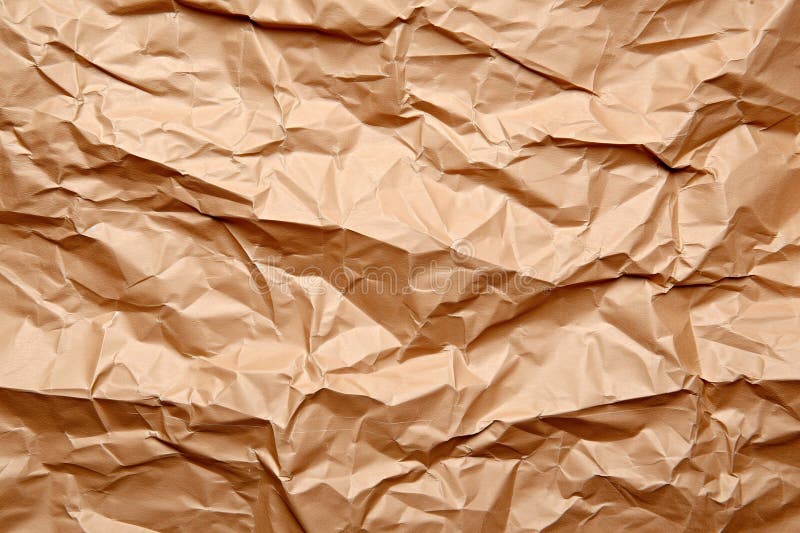 Textured Crumpled Brown Paper Background Stock Photo - Image of ...