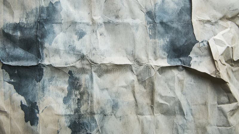 Textured Crumpled Paper with Paint Stains and Subtle Color Blots Stock ...