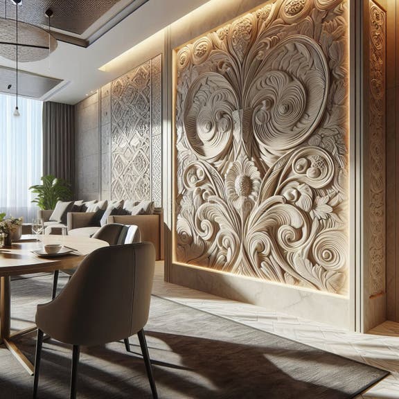 Textured D Wall Panels Walls Adorned with Panels that Have Thre Stock Illustration ...