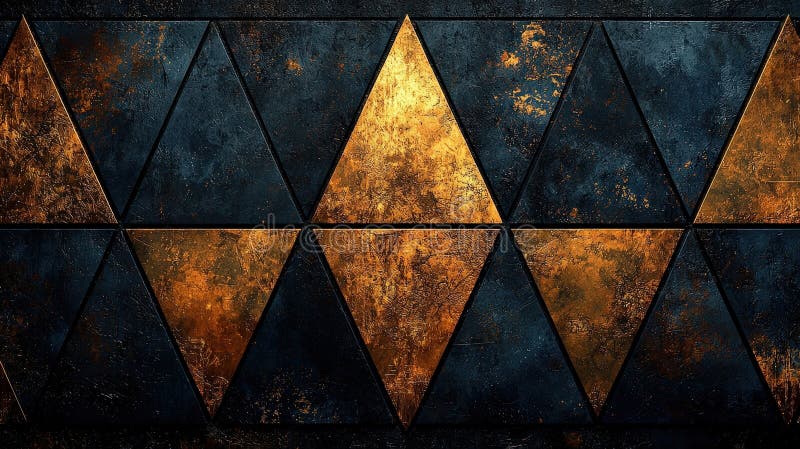 Textured Dark Background with Golden Triangle Pattern for Modern Design ...