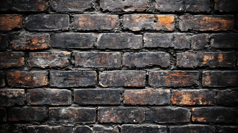Textured Dark Brick Wall Background with Rustic Feel and Depth Stock ...