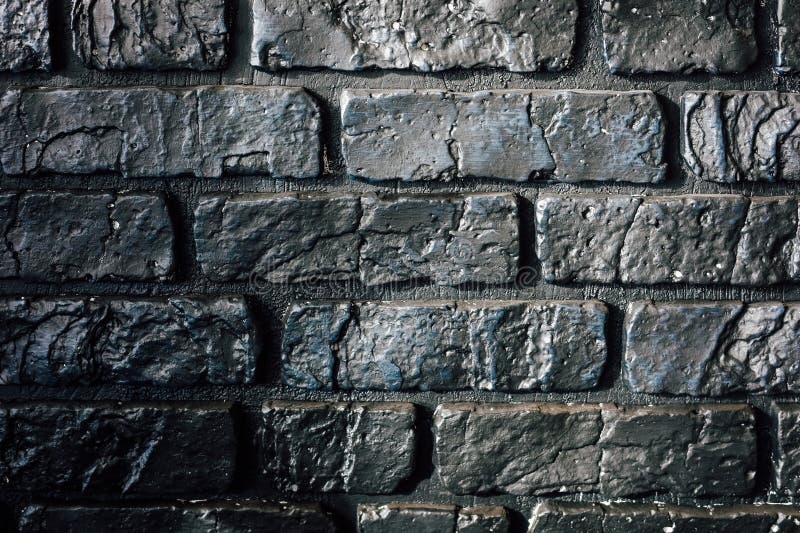 Textured Dark Brick Wall Showcasing Unique Patterns and Colors in ...