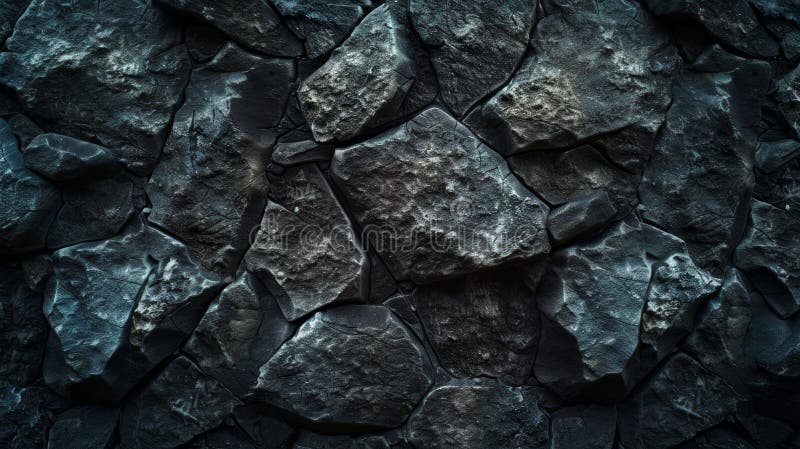 Textured Dark Stone Surface with Fragmented Rocks Stock Photo - Image ...