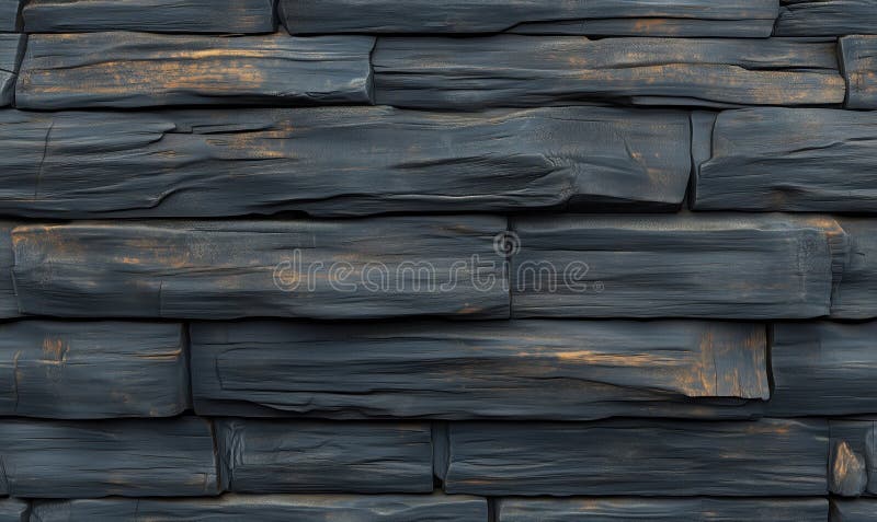 Textured Dark Stone Wall with Wooden Appearance and Subtle Orange ...