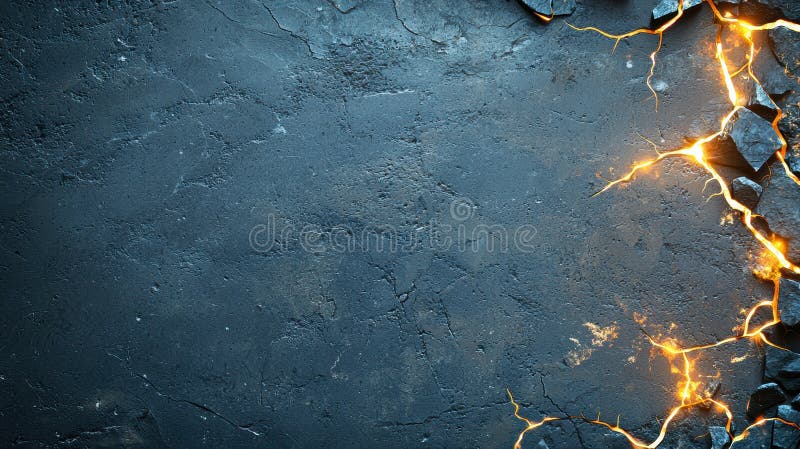 Textured Dark Surface with Cracked Edges and Glowing Light Effect for ...