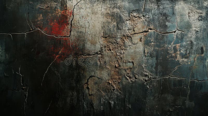 Textured Dark Wall with Cracks and Faded Colors for Background Use ...