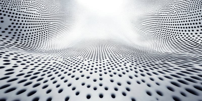 Textured Data Waves: Close-up of a Wavy Surface with Perforated Pattern ...