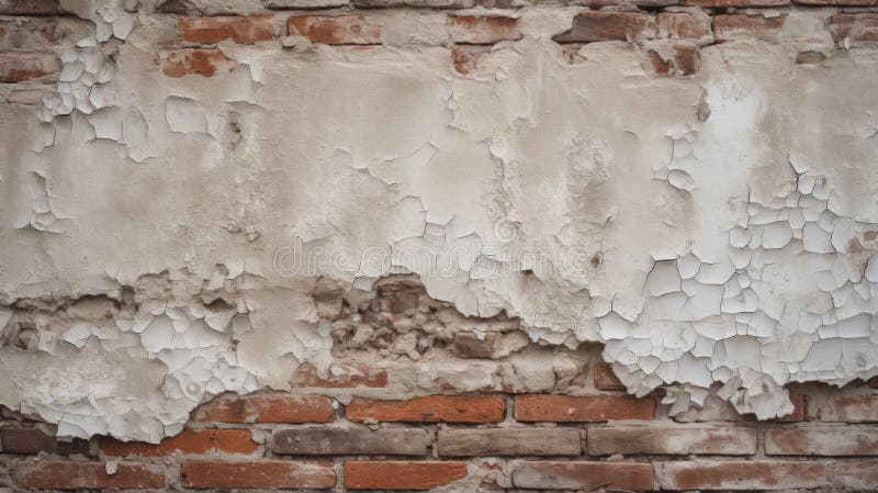 Textured Decay. Peeling Paint Revealing Brickwork in an Abandoned ...