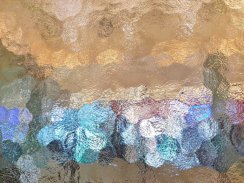Textured Design on Mirror Glass.Objects Behind Glass Stock Image ...