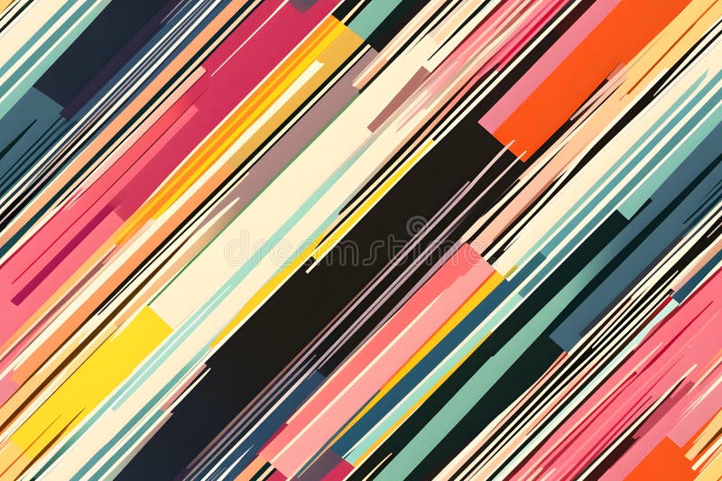 Textured Diagonal Stripes Seamless Pattern Simple Lines Various Colors ...