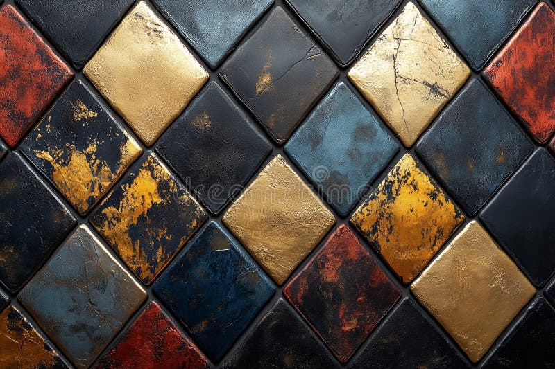 Textured Diamond Pattern Tiles in Warm and Cool Colors for Interior ...