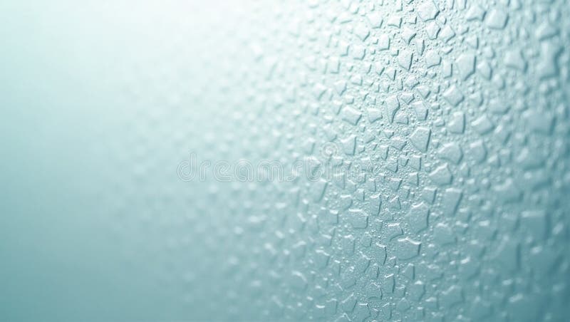 Textured Droplets Shimmer on Cool Glass Under Soft Morning Light Stock ...