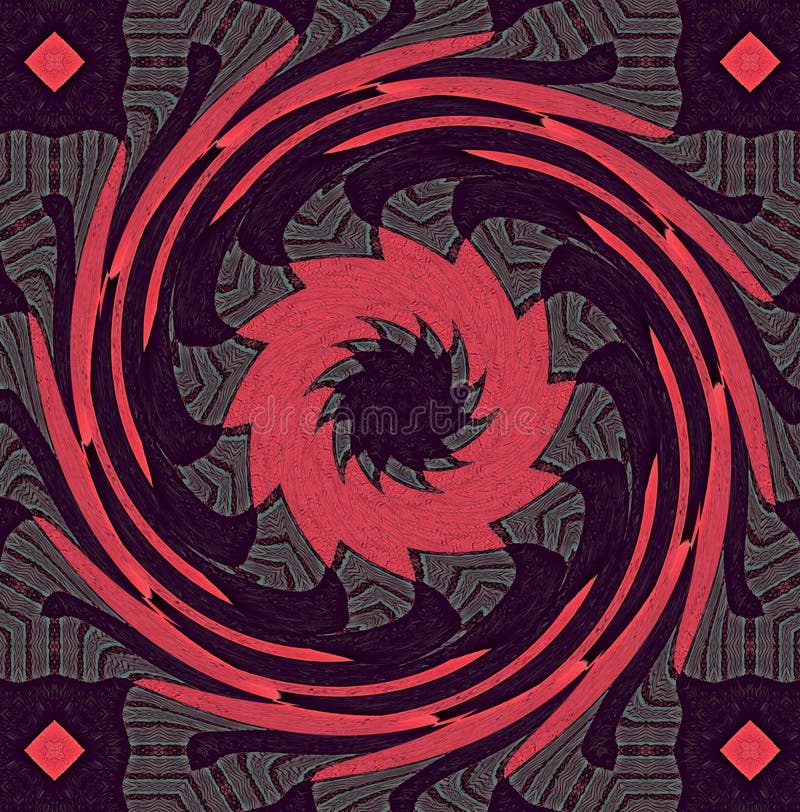 Fully Twisting Design in Red and Dull Grey Arrows Stock Illustration ...