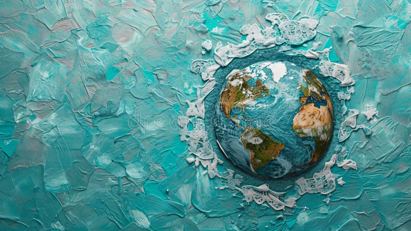 Textured Earth Artwork Teal Background Stock Photos - Free & Royalty ...
