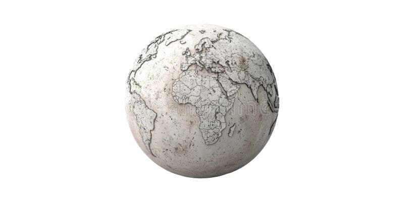 Textured Earth Globe with Cracked Surface. Symbolizes Environmental ...