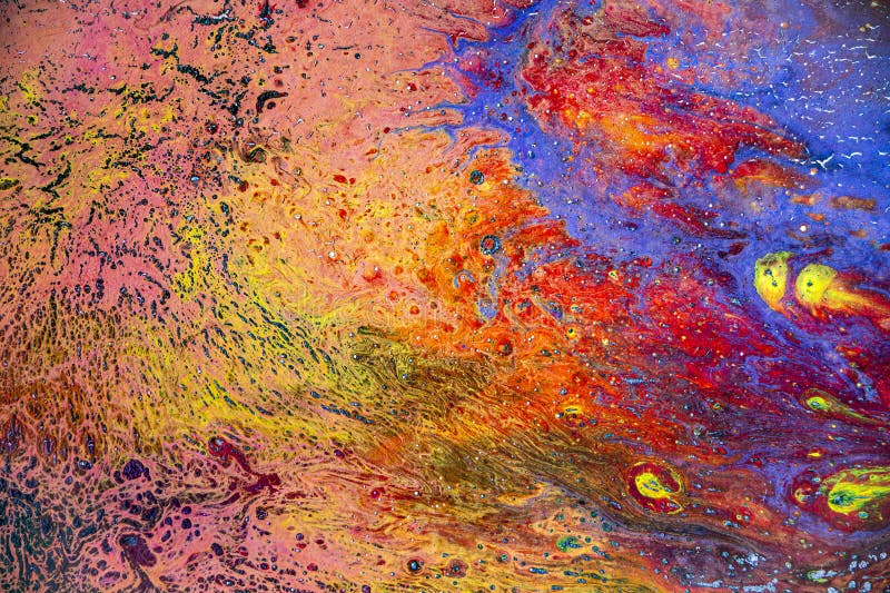 Textured Effect of Bright Colored Paint on Dry, Weather-worn Walls ...