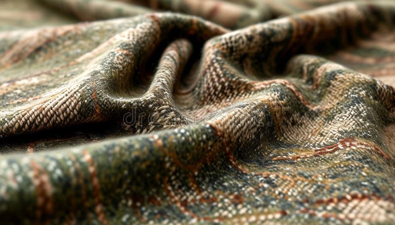 Textured Fabric Draping Elegantly Over a Softly Lit Surface in a Cozy ...