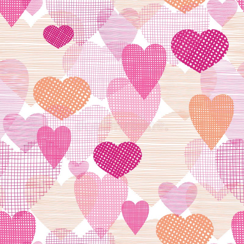 Set of Four Romantic Hearts Seamless Patterns Stock Vector ...