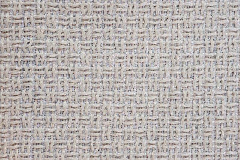 Textured Fabric Mat with Woven Wool Beige Yarn Closeup Shot Stock Photo ...