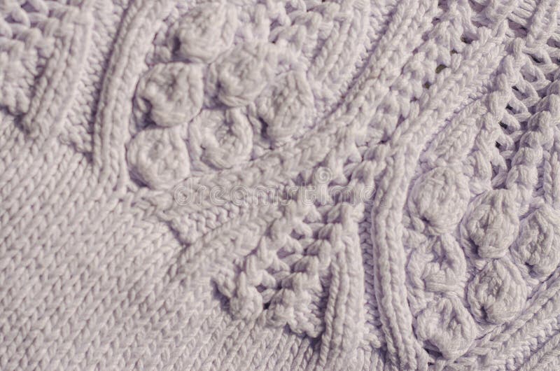 Textured Fabric, Revealing Intricate Cable Knitting Patterns Stock ...