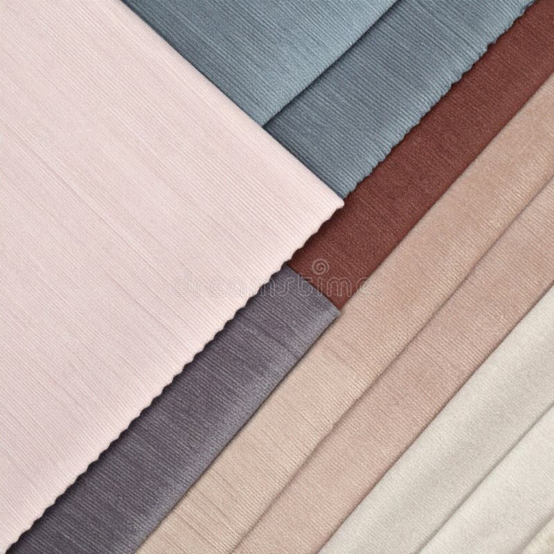 Textured Fabric Swatches in Soft Neutral Colors Stock Illustration ...