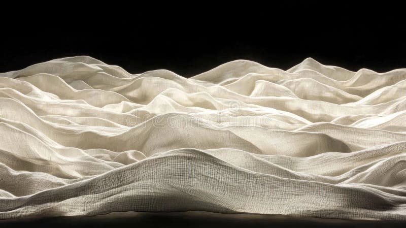 A Textured Fabric with a Wave-like Pattern, Resembling a Mountain Range ...