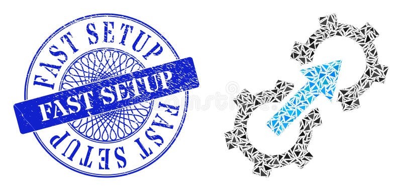 Textured Fast Setup Stamp Seal and Triangle Gear Integration Mosaic ...