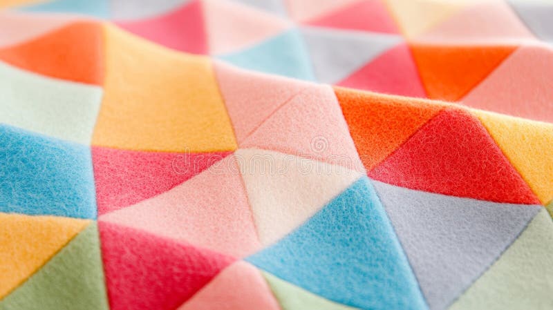 Textured Felt Showcases Vibrant Triangular Designs with a Soft Edge ...