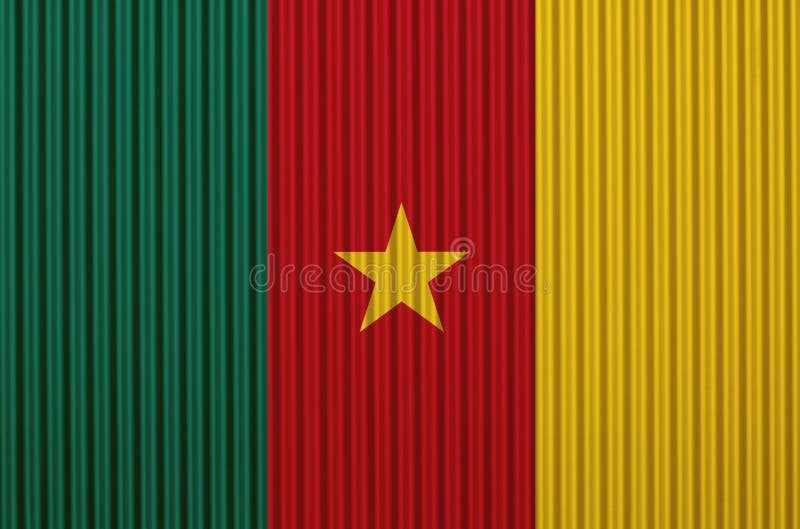 Textured Flag of Cameroun in Nice Colors Stock Illustration ...