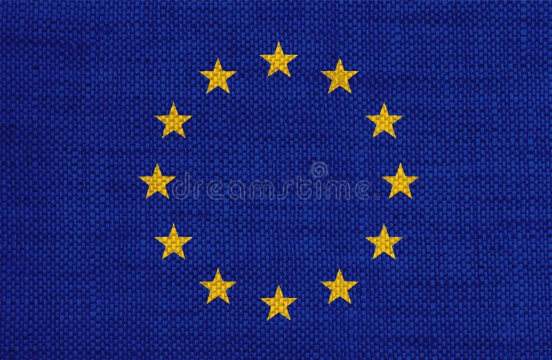 Textured Flag of the EU in Nice Colors Stock Illustration ...