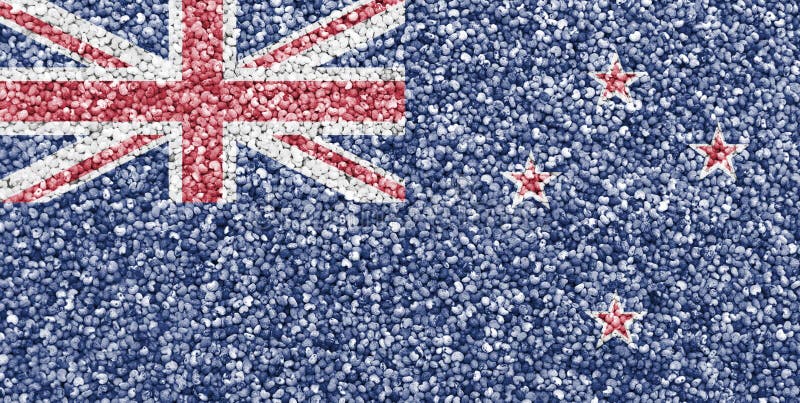 Textured Flag of New Zealand in Nice Colors Stock Illustration ...
