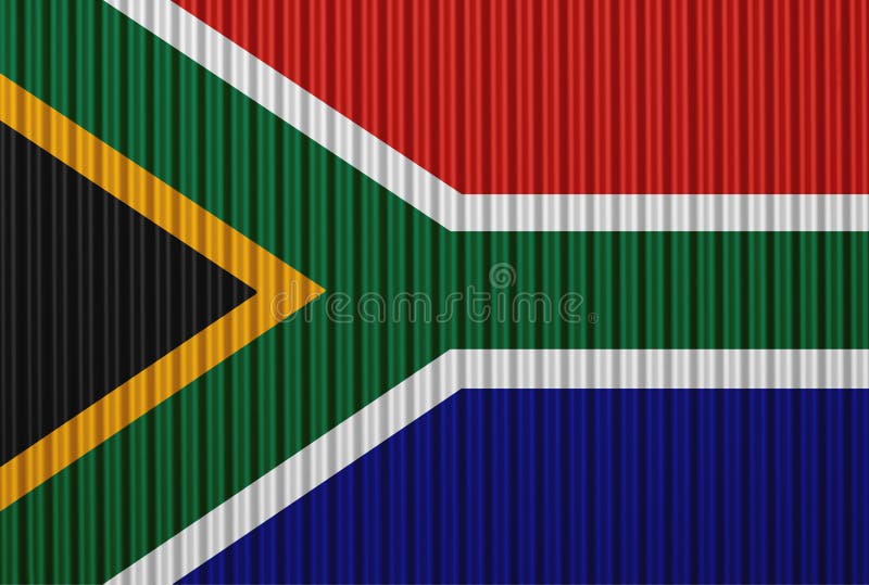 Textured Flag of South Africa in Nice Colors Stock Illustration ...