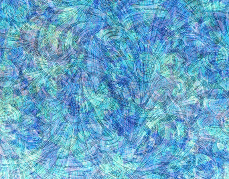 Vintage Floral Blue Gypsy Background Stock Illustration - Illustration ...