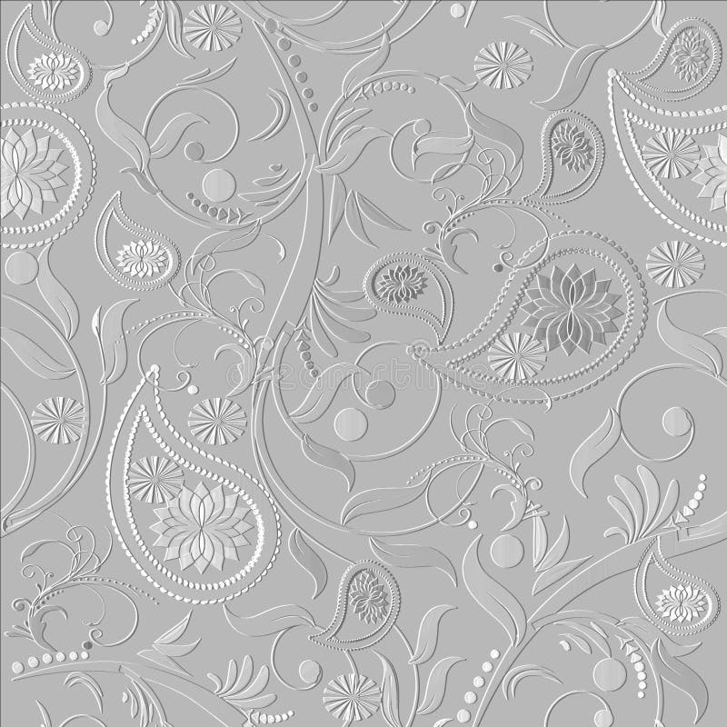 Emboss Paisley Stock Illustrations – 114 Emboss Paisley Stock ...