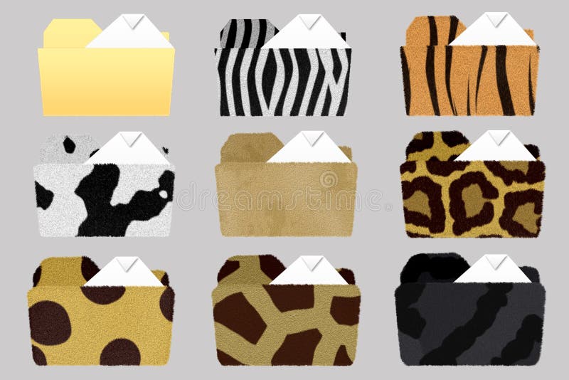 Textured Folder Icons stock illustration. Illustration of remove - 5567192