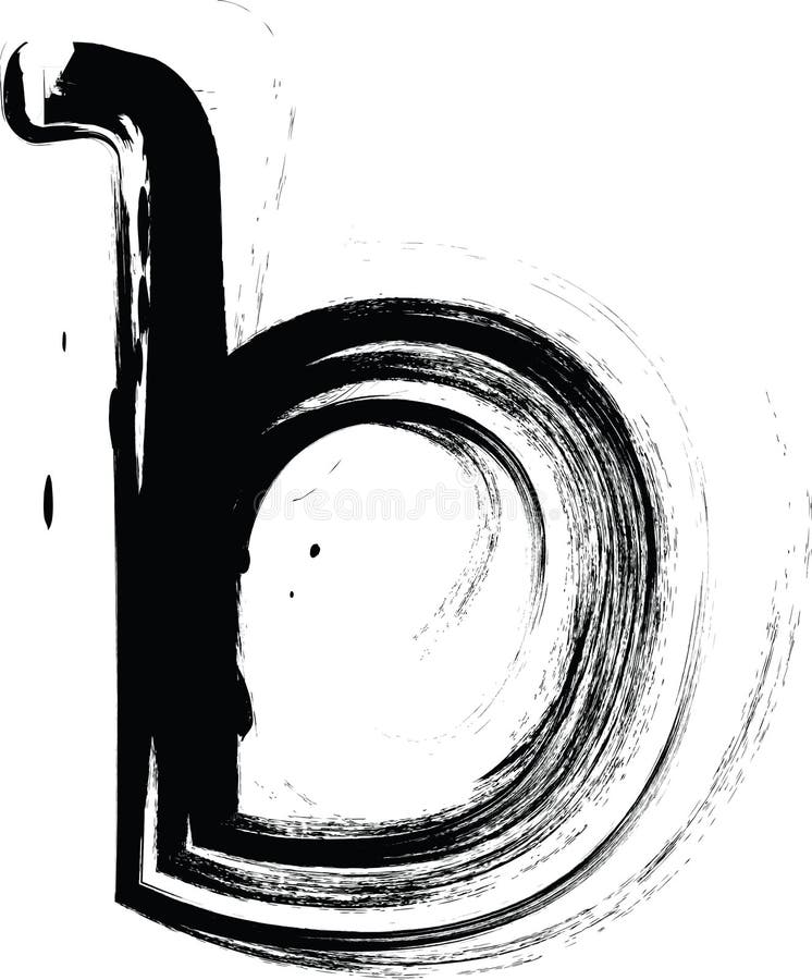 Textured Font with an Eroded Rough Letterpress Print Texture. Unique ...