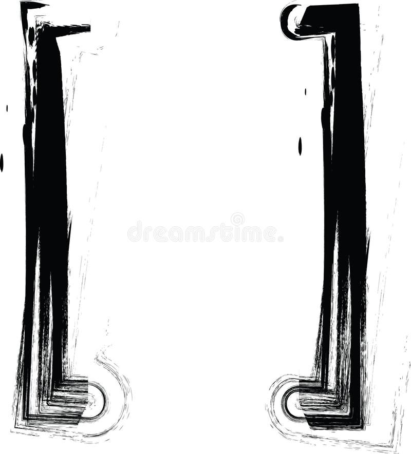 Textured Font with an Eroded Rough Letterpress Print Texture. Unique ...