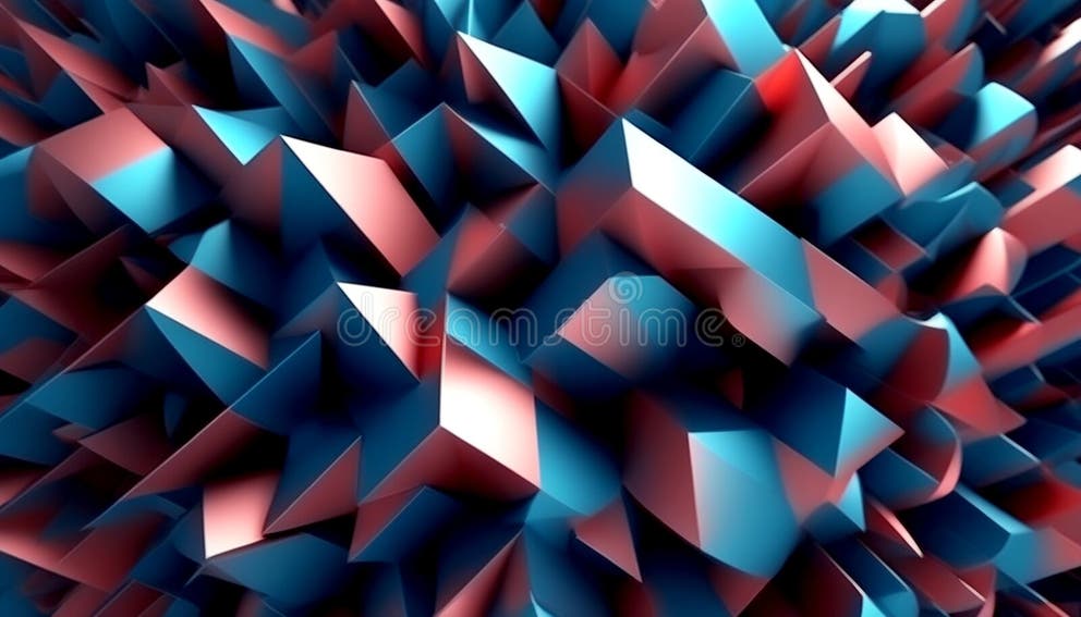 Dynamic Interplay of Blue and Red Shapes Creates a Mesmerizing Texture ...