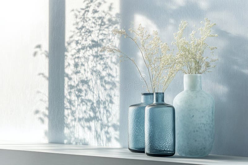 Textured Frosted Glass in Chambray Blue, Misty Patterns Creating an ...