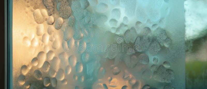 Textured Frosted Glass with Diffuse Light and Embedded Objects Creates ...