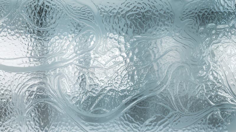 Textured Frosted Glass Pattern in Light Blue Tones with Abstract Waves ...
