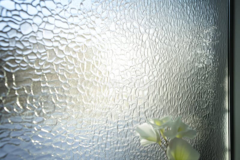 Textured Frosted Glass Surface, Smooth with Light Diffusion, Showcasing ...